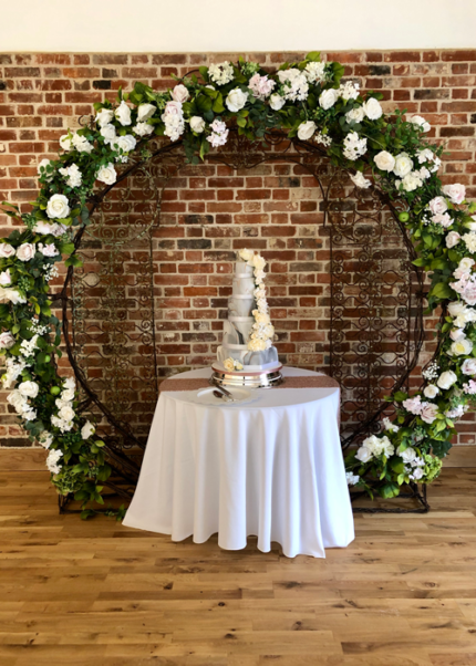 Moongate faux Flower Circle Arch - Decor and Blooms